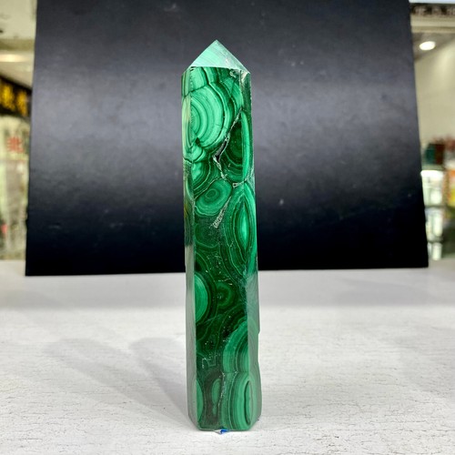 230G Natural Malachite Quartz Crystal Square Monument Mineral Pillar ...