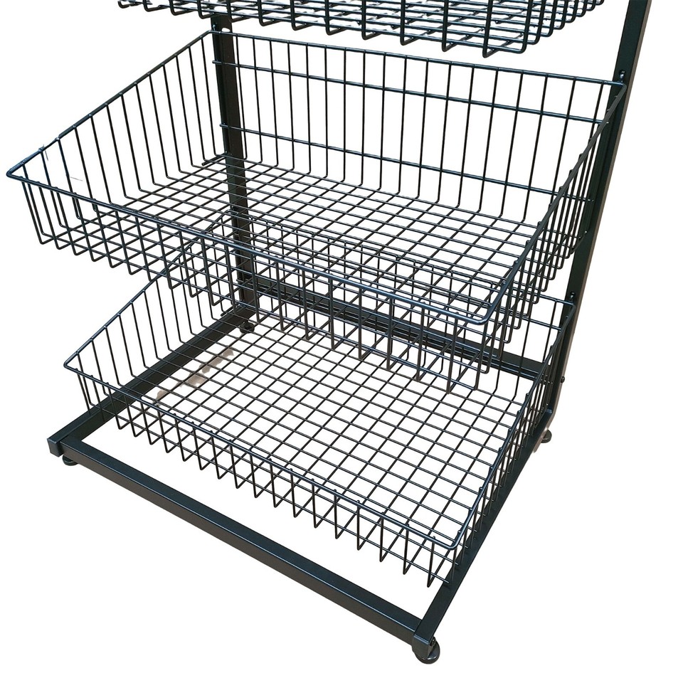 Retail Shop Supermarkets Stacking Shopping Baskets Metal Plastic Retail ...