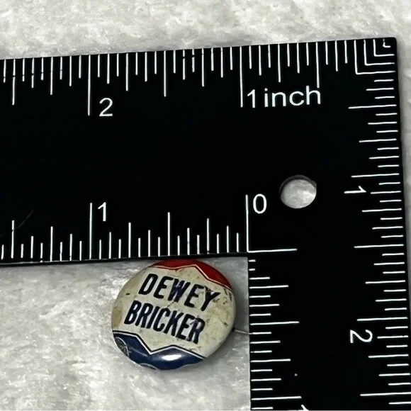 Dewey Bricker 1944 Presidential Thomas Dewey Political Campaign Button ...