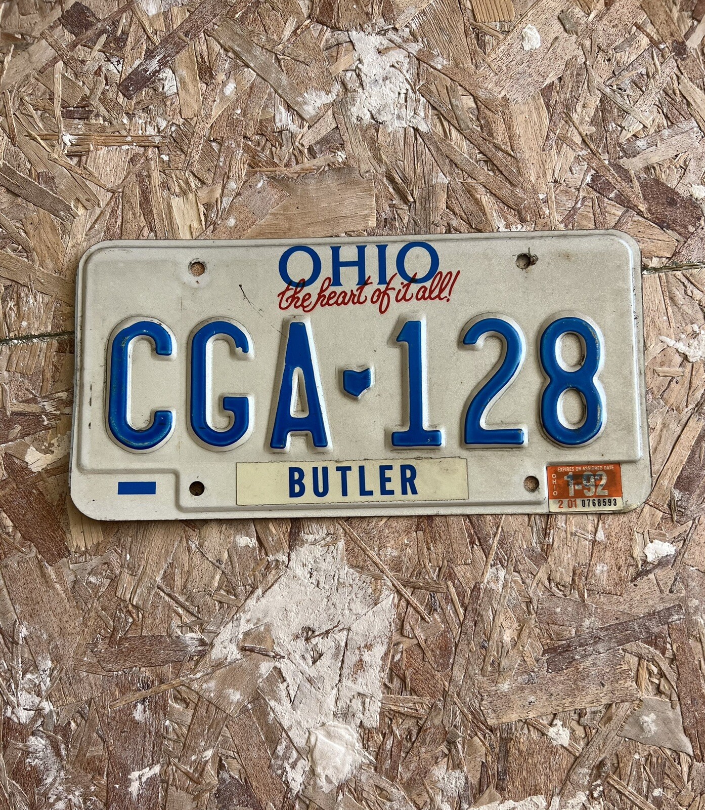 vintage ohio license plate the heart of it all butler | eBay