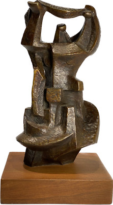 JIM BASS (1933-2020) CUBIST ABSTRACT BRONZE SCULPTURE SIGNED & DATED ...