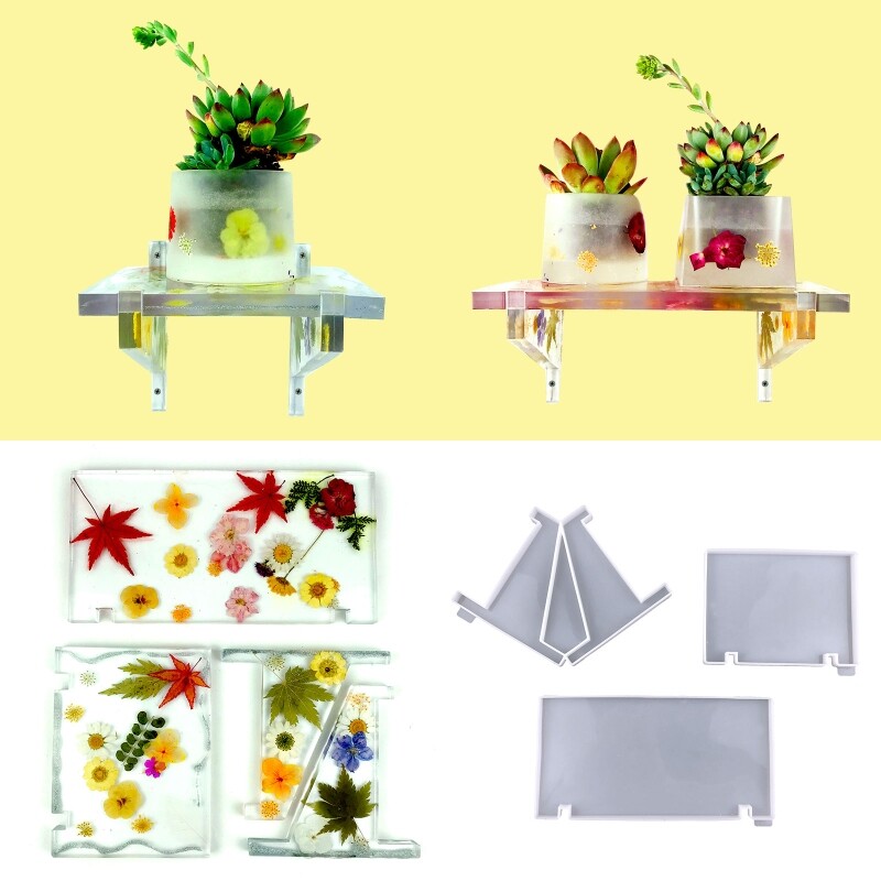 Rectangle Shelf Mold Silicone Display Stand Tray Epoxy Casting DIY ...