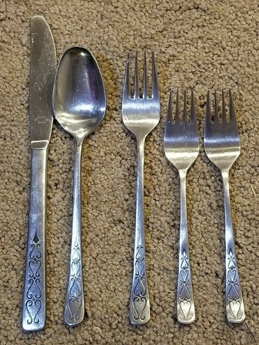 Vtg Stainless Steel Alco 5pc Lot Japan Flatware | eBay