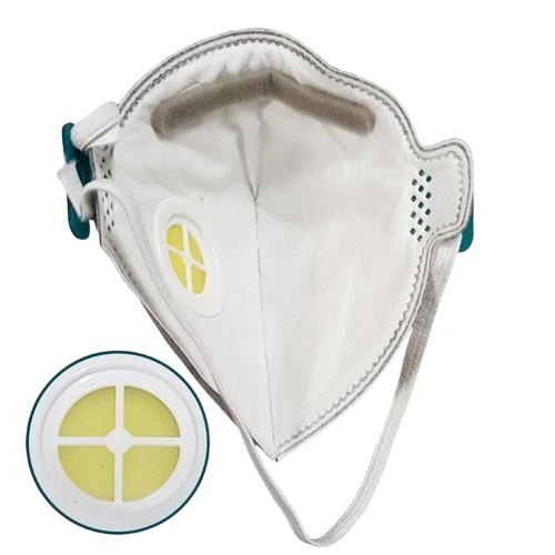 20 x FFP3 valved Flat Fold Dust mask EN149 Suitable for Construction ...