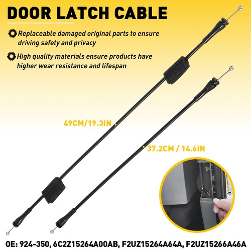 Rear Right Side Cargo Door Latch Cable&Rod For 1992-14 Ford E150 E250 ...