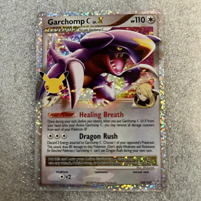 Pokémon TCG Garchomp C LV.X Celebrations: Classic Collection 145/147 ...