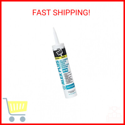 DAP INC 18152 10.1oz White Alex Plus Acrylic Latex Caulk with Silicone ...