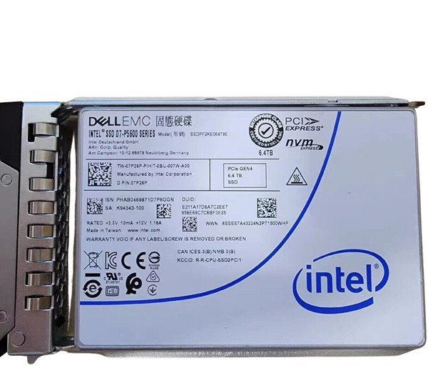 Dell D7-P5600 6.4TB 2.5-inch PCIe Gen4 x4 NVMe Solid State Drive (7P25P ...
