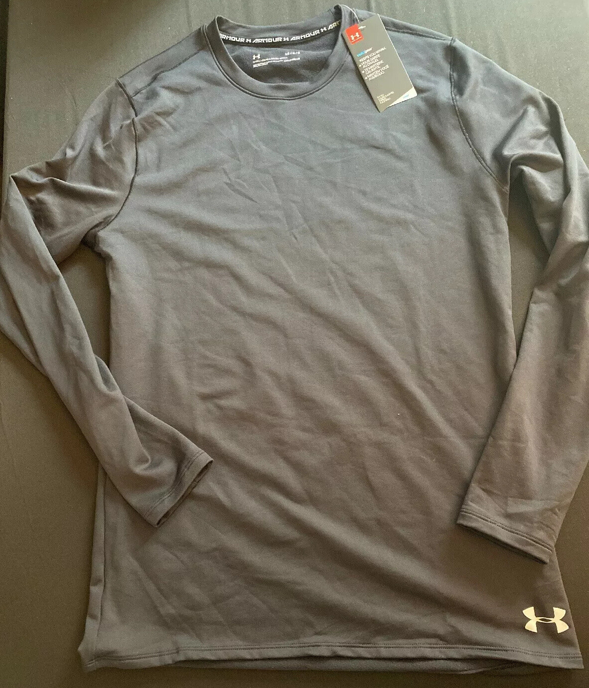 Under Armour Mens Large UA Coldgear Fitted Crew Neck Long Sleeve NWT ...