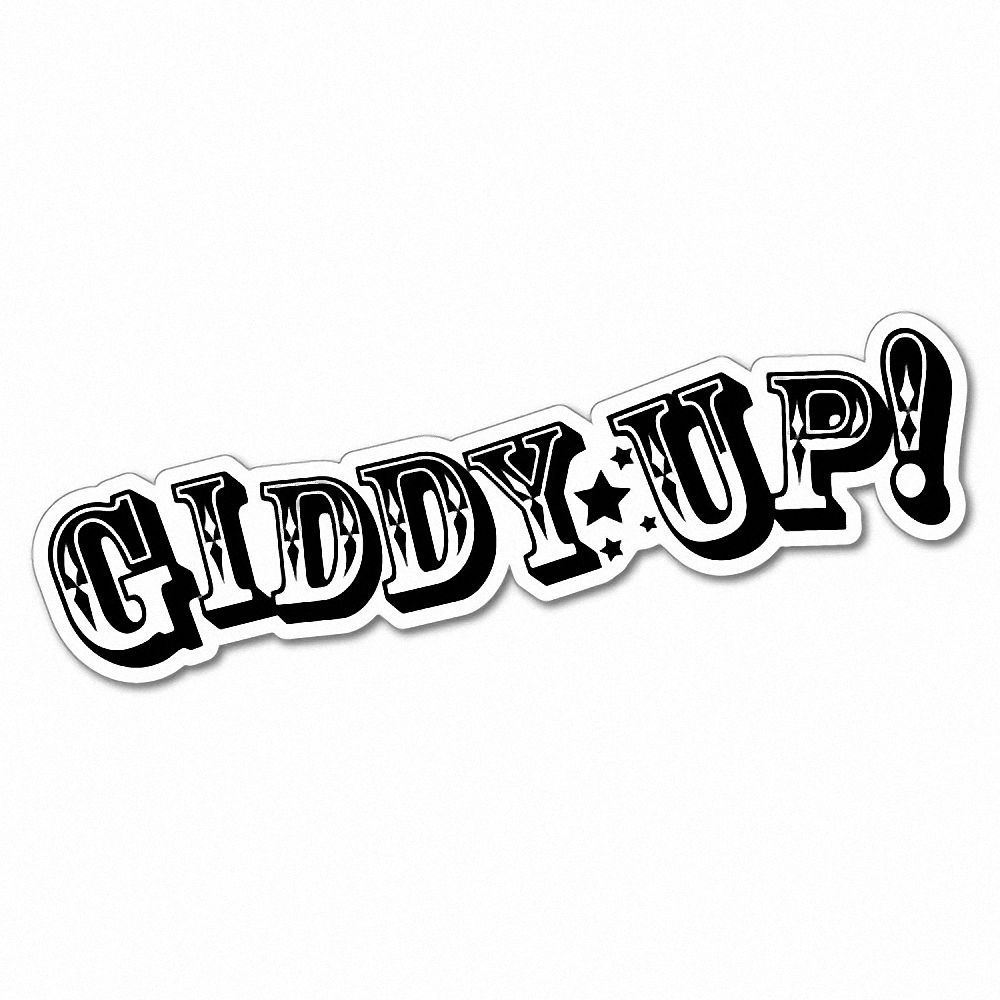 Giddy Up Sticker Decal Outback 4x4 Ute Country Aussie | eBay