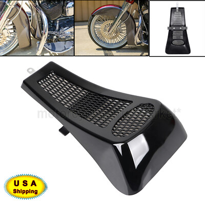 Front Fairing Chin Spoiler Scoop Vivid Black For Harley Fatboy Softail ...