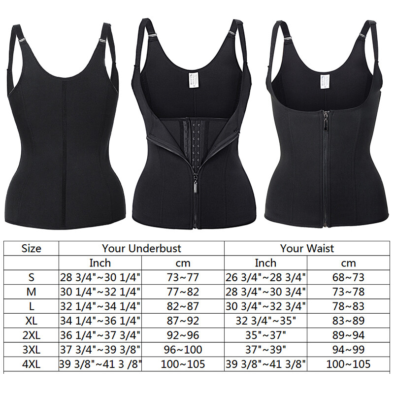 Women Fajas Colombianas Reductoras Sauna Vest Abdomen Sweat Tops Body ...
