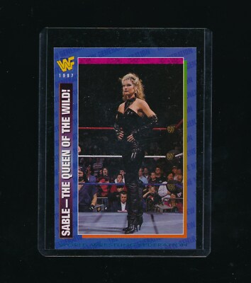 WWF 1997 Magazine Card #83 Sable Portrait Queen of Wild no perf crisp ...