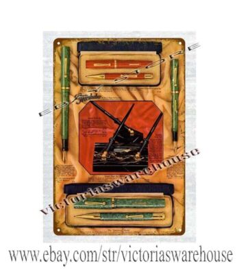 metal decorative wall decor 1928 Grieshaber Fountain Pens metal tin ...