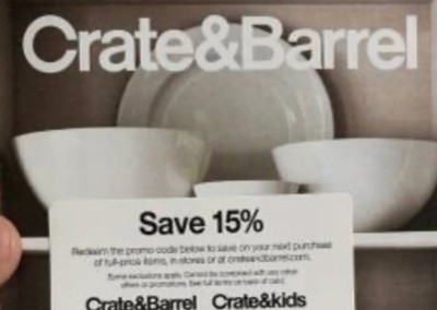 Crate & Barrel Coupon Promo Code for 15% Off Full Priced Items Exp. 1 ...