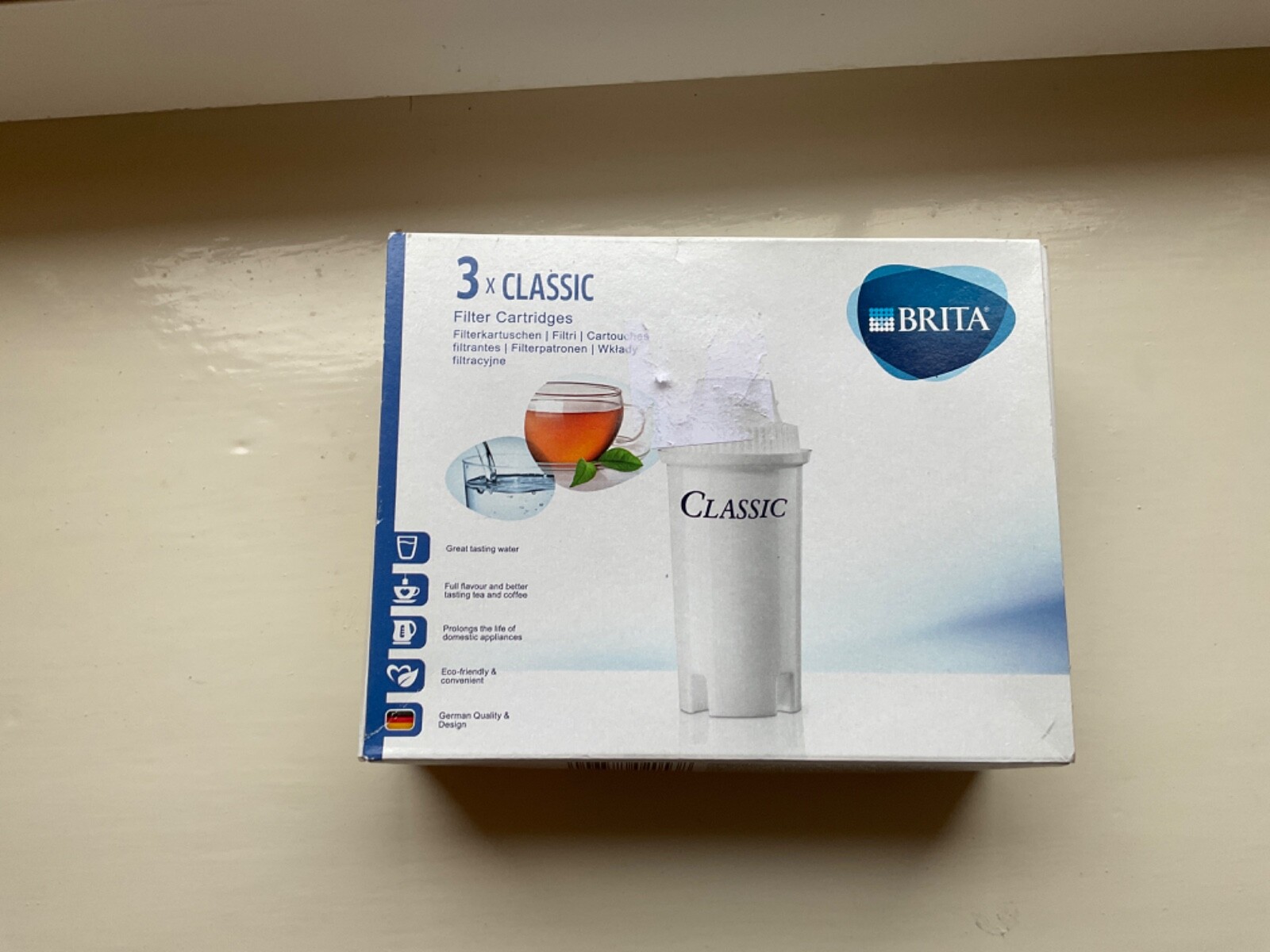 3 x Brita Classic Water Filter Jug Cartridges Replacement Refill 4 Week ...