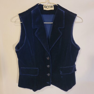 Vintage 90s Dress, Deep Purple Felt Like Vest, ACT III Brand | eBay