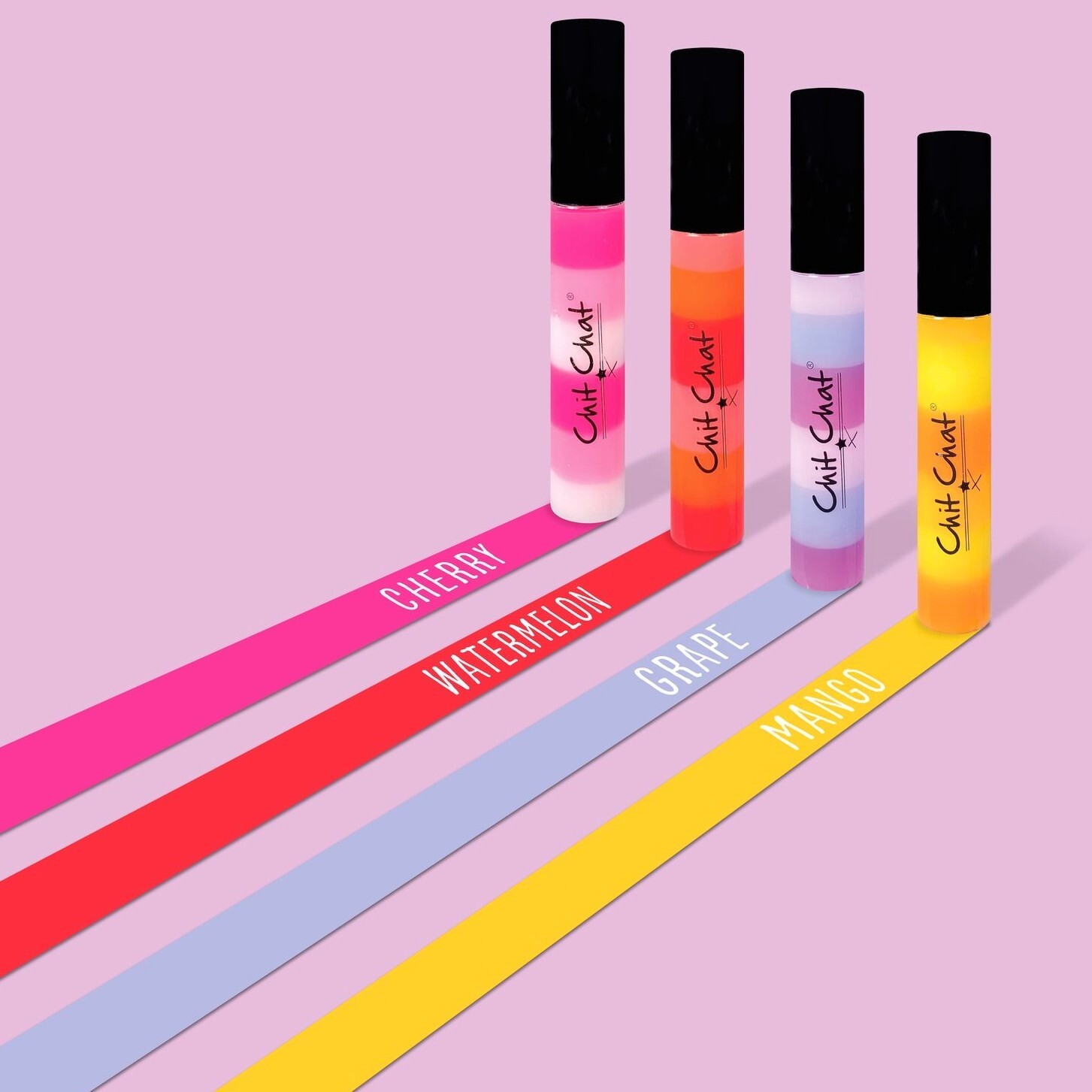 Chit Chat Girls Rainbow Lip Gloss Gift Set Makeup Vegan Kids Fruit ...