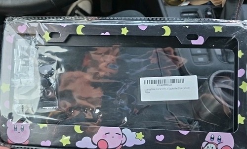 Kirby License Plate Holder Cover Set Sleepy Star Waddle Moon Nintendo ...