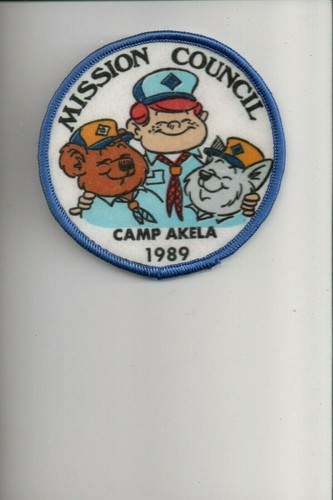 1989 Mission Council Camp Akela patch | eBay