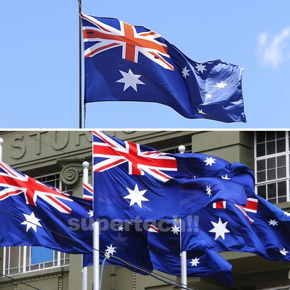 Large Australian Aussie Flag Australia Anzac Day Oz Heavy Duty Outdoor ...