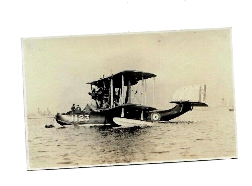 Vintage RPPC Postcard HYDROPLANE WATER PLANE Military S-1123 Weymouth ...