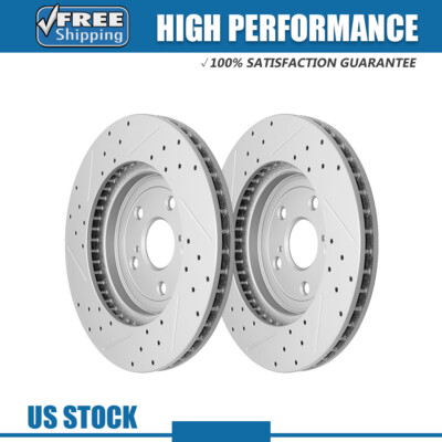 Front Drilled Disc Brake Rotors For Lexus RX330 RX350 RX400h Toyota ...