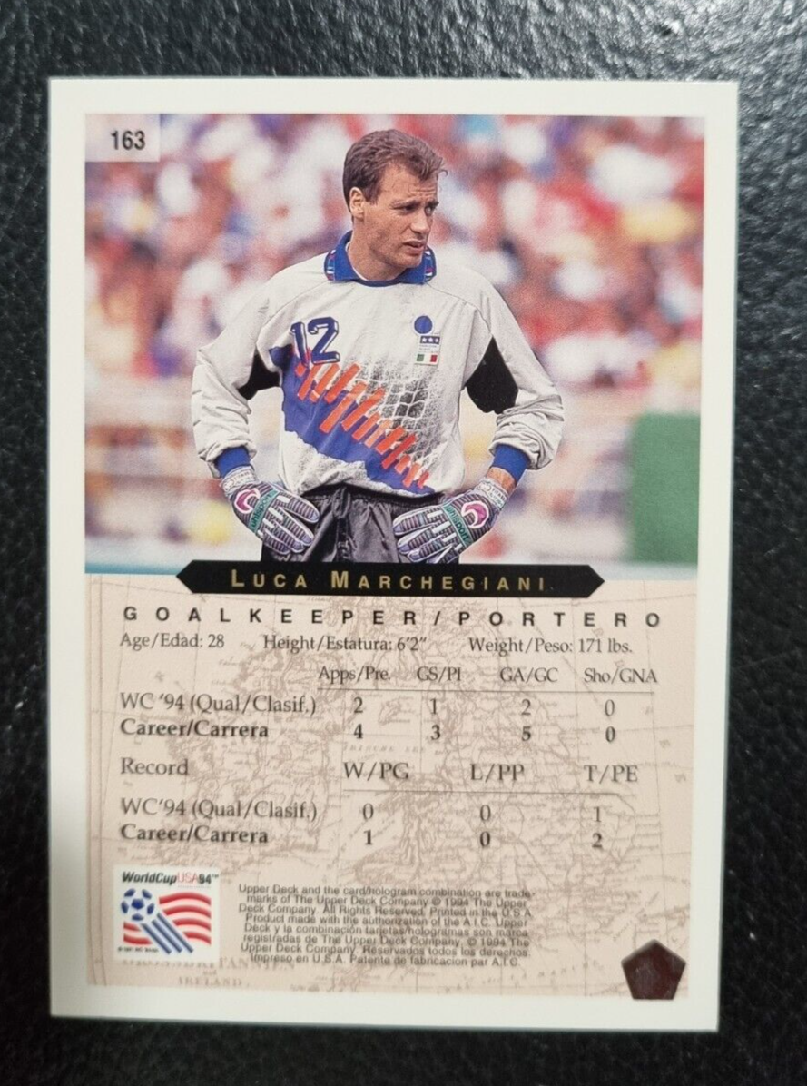 Luca Marchegiani - Italy 1994 Upper Deck FIFA World Cup Soccer Card ...