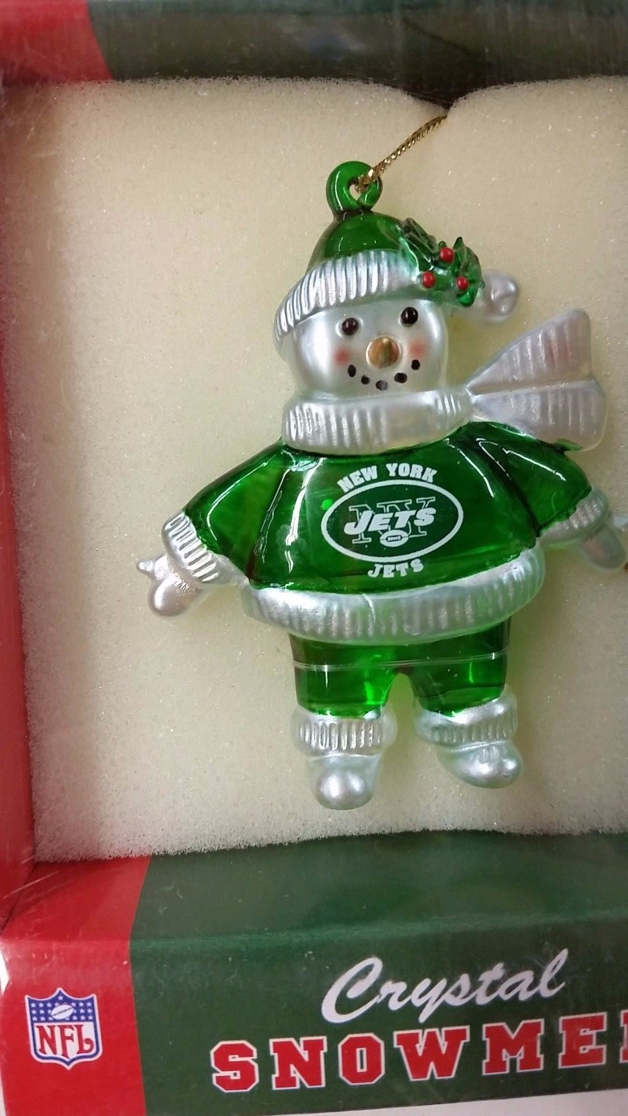 NFL New York Jets Crystal Snowman Ornament, NEW | eBay