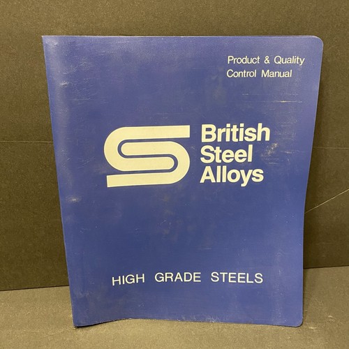 British Steel Alloys Quality Product Control Reference Catalog Manual ...