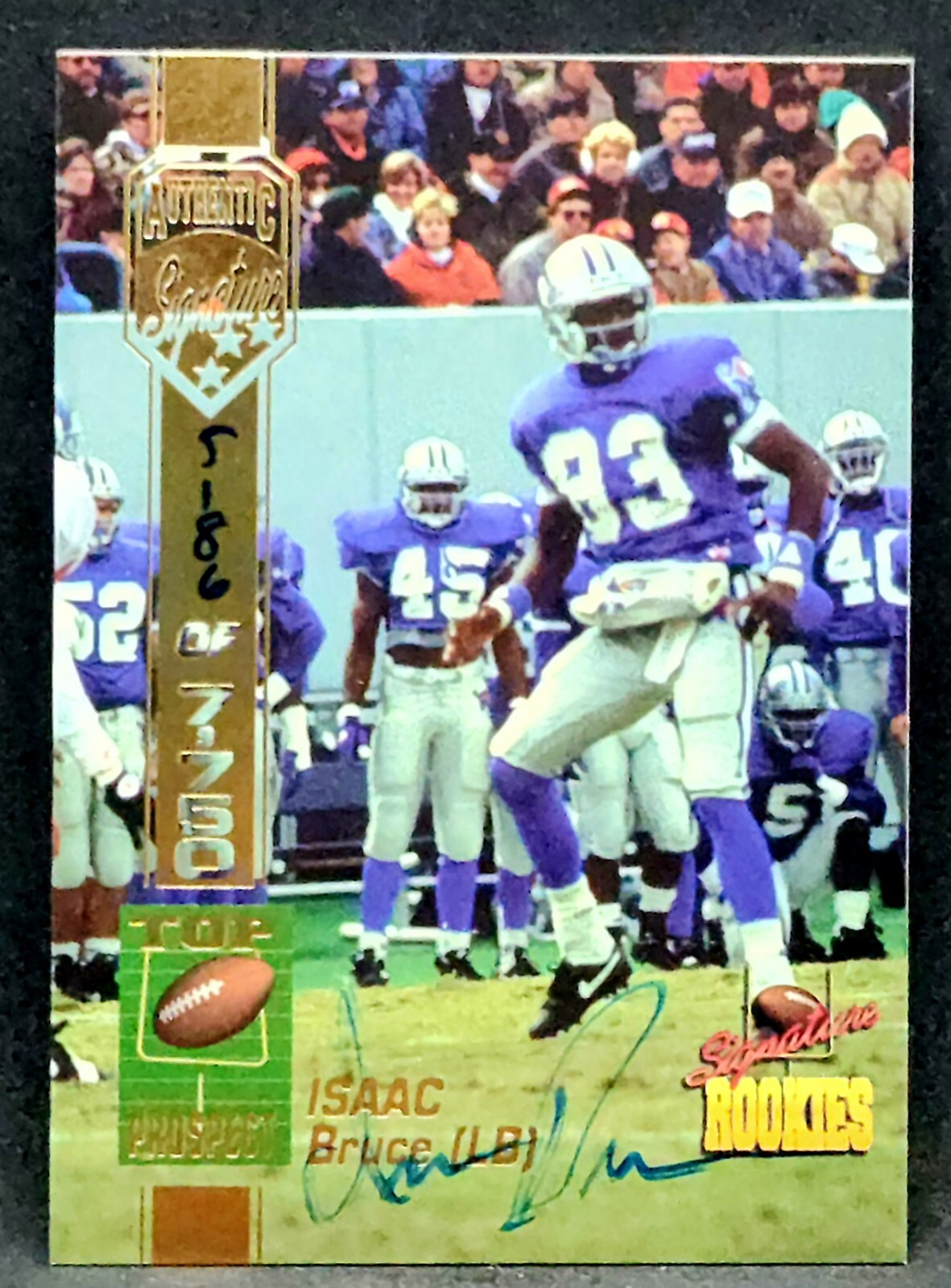 1994 Signature Rookies Autographs #10 Isaac Bruce Auto #' /7750 ...