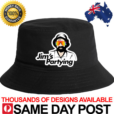 JIMS PARTYING BUCKET HAT - Summer Cool Aussie Meme Funny Sesh Bogan 4x4 ...