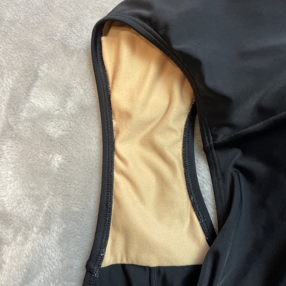 LL Bean Swimsuit One Piece Womens 16 Black Padded Bra UPF 50+ Basic Beach Swim | eBay
