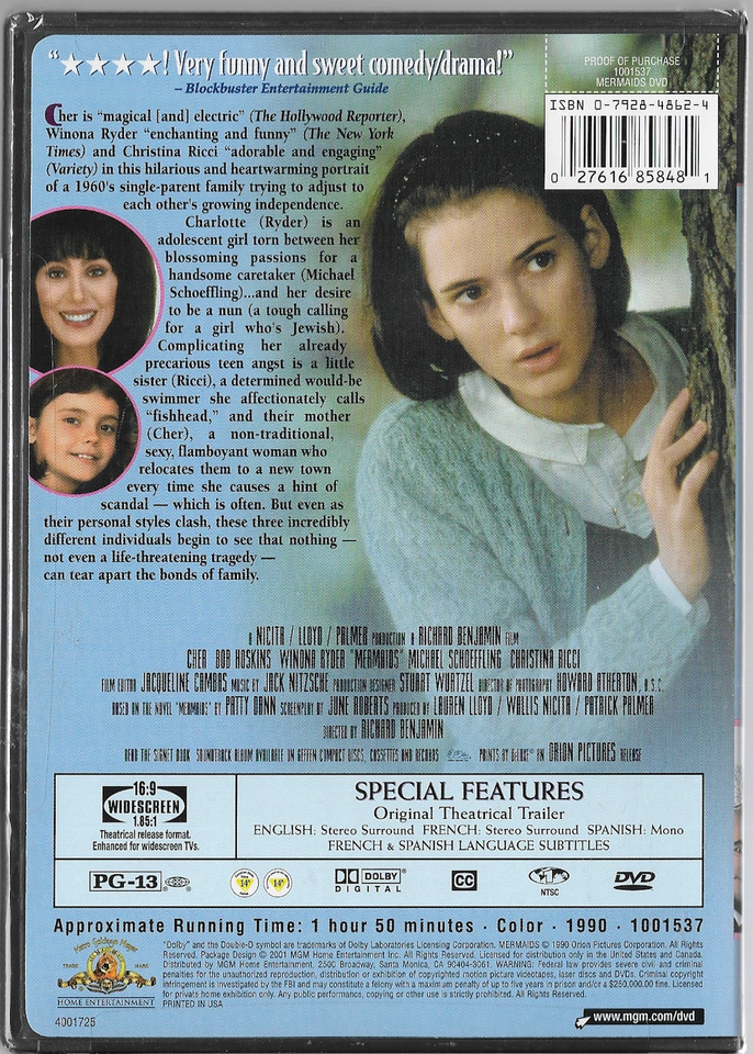 Mermaids (DVD, 1990) NEW! 27616858481| eBay