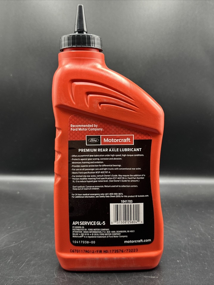 Motorcraft Ford Fluid XY-80W90-QL SAE 80W-90 Premium Rear Axle ...
