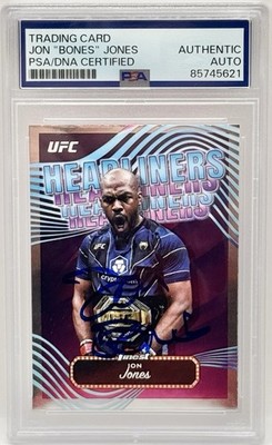 Jon Bones Jones Signed 2024 Topps Finest Headliners UFC Card PSA/DNA ...