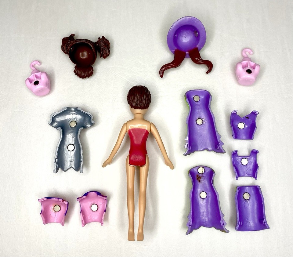 2004 Quik Clik City Pretty Lila H1537 POLLY POCKET Doll Clothes Wigs ...