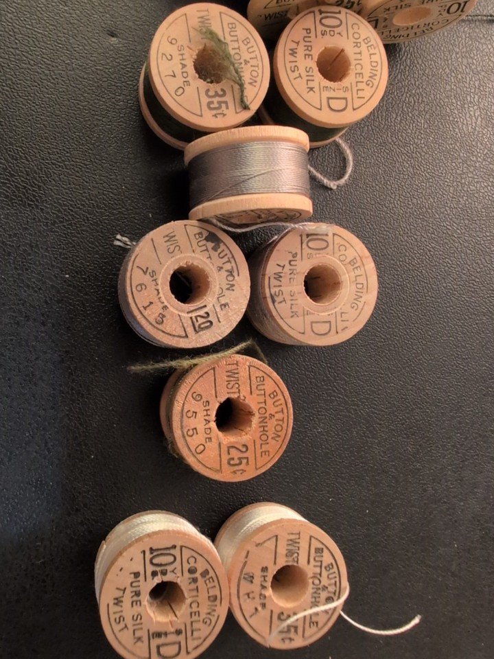 Silk Sewing Thread Buttonhole Twist D Belding Corticelli Vintage Wooden ...