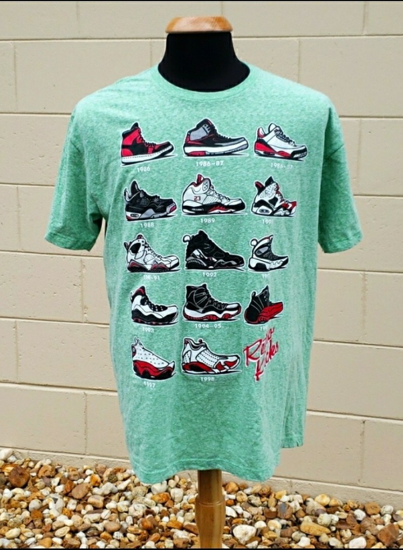 Retro Kicks Classic JORDAN Sneakers Graphic Tee | Hea… - Gem