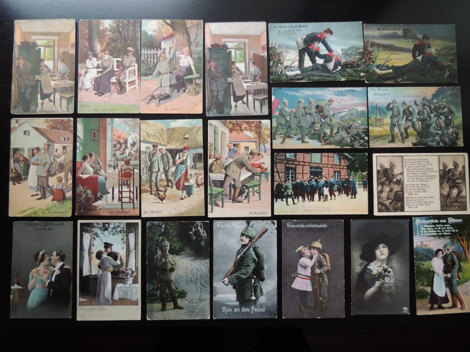 WWI German postcards - lot of 21 original postcards in color | eBay