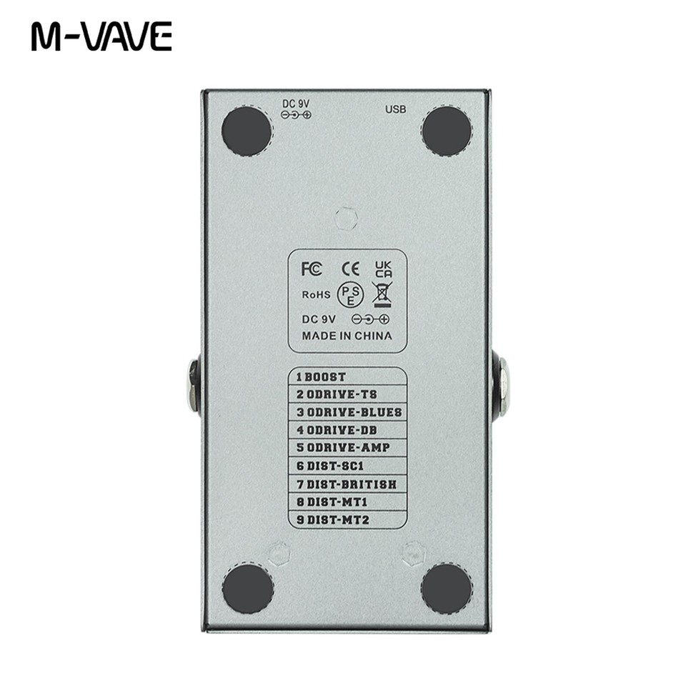 M-VAVE Electric Guitar Pedal 9 Reverb Amp Channel Switch Distortion ...