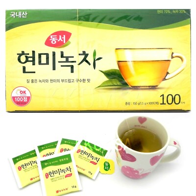 Korean DONGSUH Brown Rice Green Tea 100 Tea bags 8801037085327 | eBay