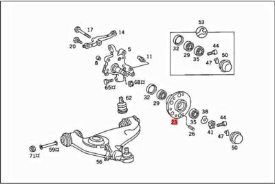Genuine MERCEDES A124 C124 R107 S124 W124 W201 Front wheel hub ...