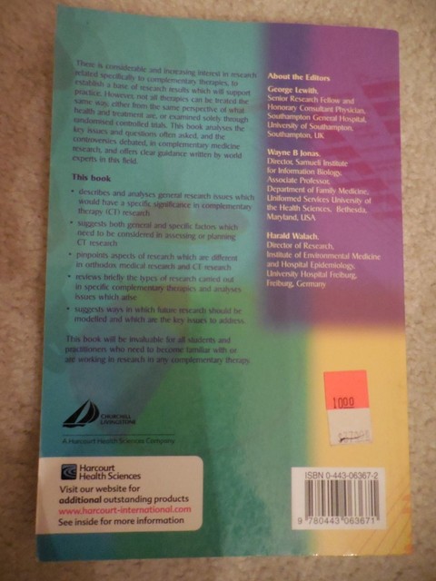 Clinical Research in Complementary Therapies : Principles, Problems and ...