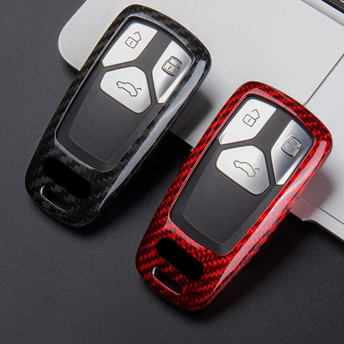 Carbon Fiber Car Key Fob Cover Case For Audi Q7 TTS A4L A3 A6L QT S5 Q5 ...