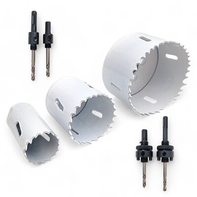 Bi Metal Holesaw Cutter Hex & SDS Arbor Pilot Bits HSS Hole Saw (14mm ...
