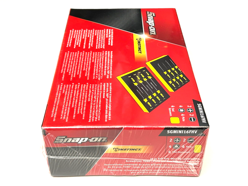 Snap on Tools NEW SGMINI16FHV 16pc Mini Hi-Viz Combination Screwdriver ...