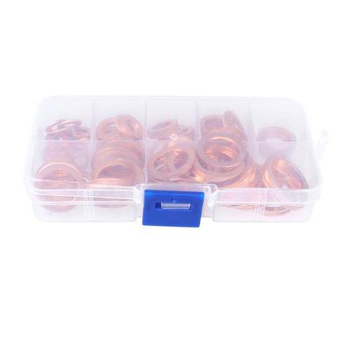 140 Pcs Sealing Ring Combination Socket Gasket Valve Cover Set Copper ...