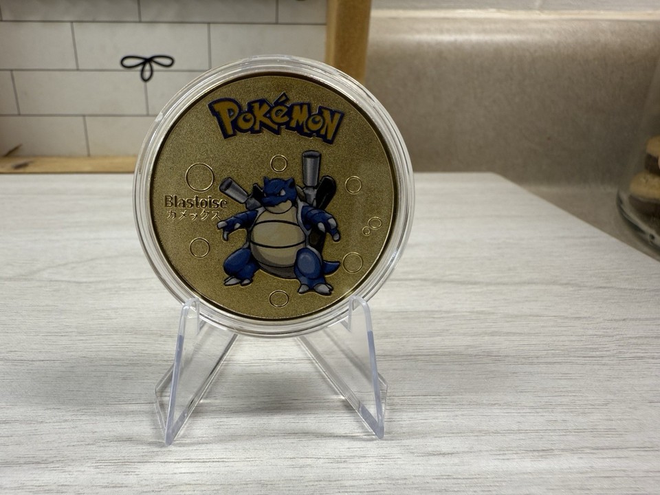 Pokemon Blastoise Collectible Coin Gold Metal Medallion Pokemon TCG | eBay