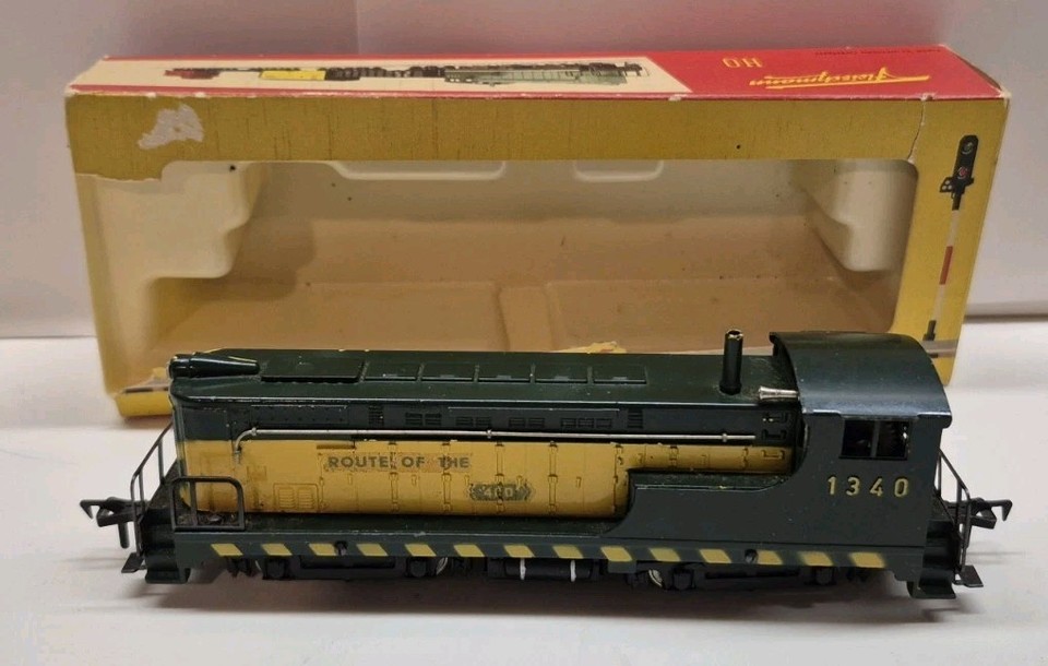 Fleischmann HO #1340 Green & Yellow Baldwin VO-1000 Diesel Locomotive ...